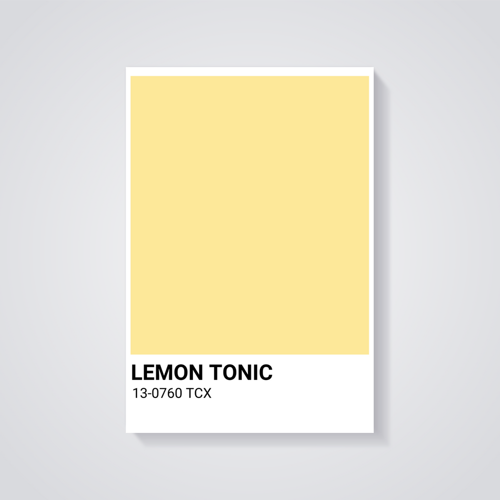 Lemon Yellow Pantone Wall Art Print - Summer Aesthetic Room Decor