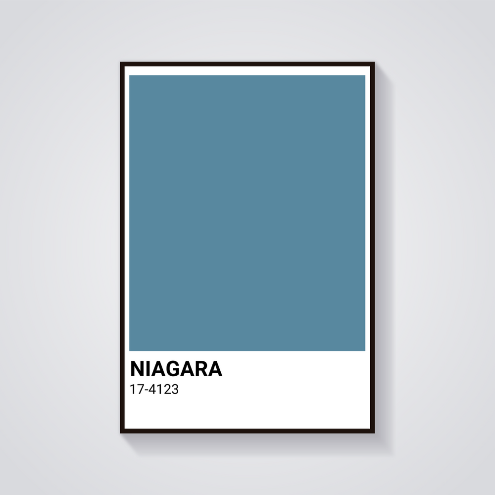 Aesthetic Niagara Blue Pantone Wall Art Print - Modern Room Decor
