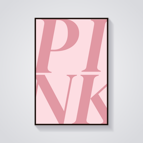 Pink Color Palette Wall Art Print | Girly Aesthetic Room Decor