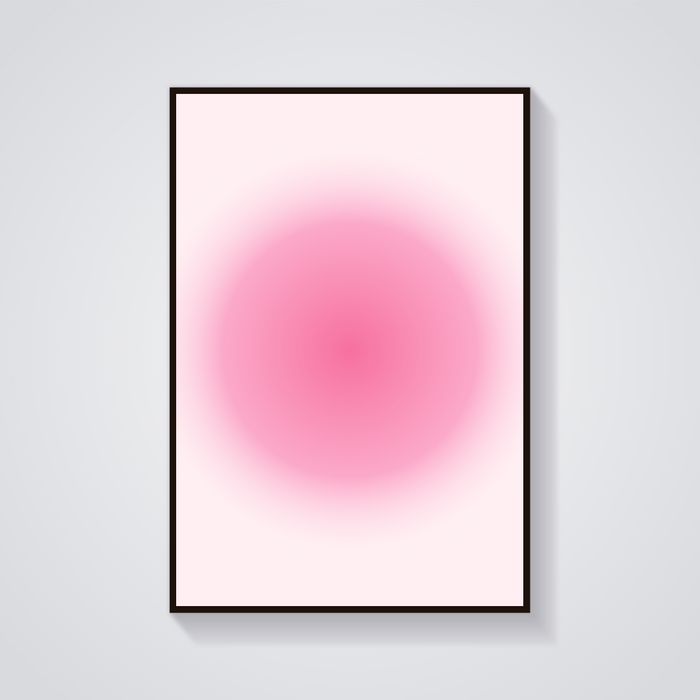 Pink Swirl Gradient Art Print - Aesthetic Room Decor - Coquette Wall Art