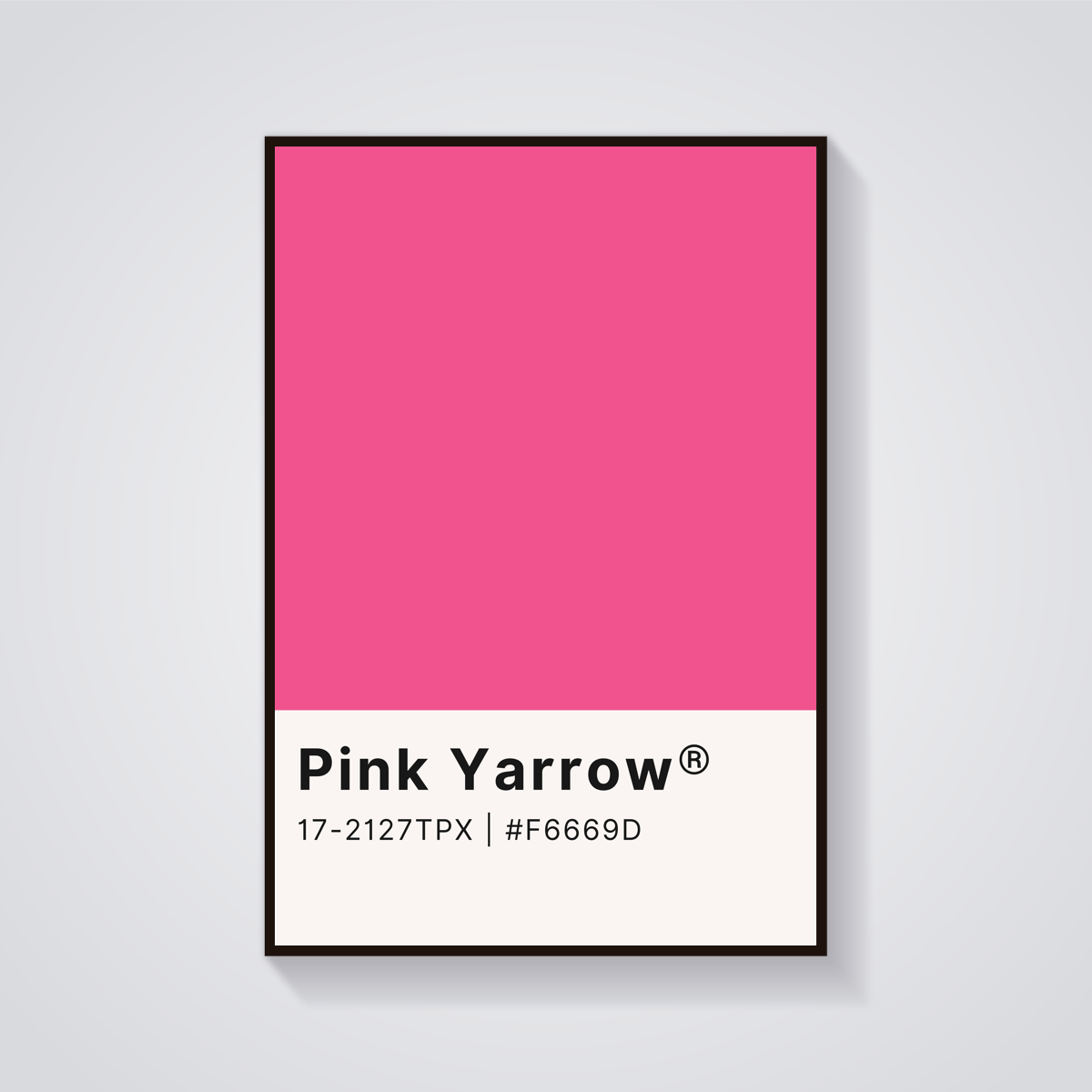 Pink Yarrow Pantone Color Art Print - Aesthetic Room Decor, Girly Wall Art
