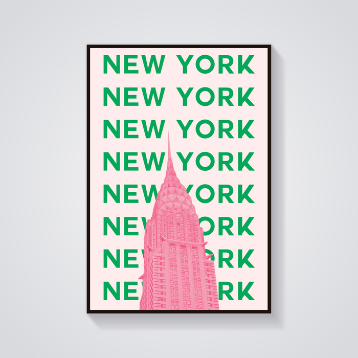 Preppy Vintage New York City Chrysler Building Art Print | Retro Travel ...