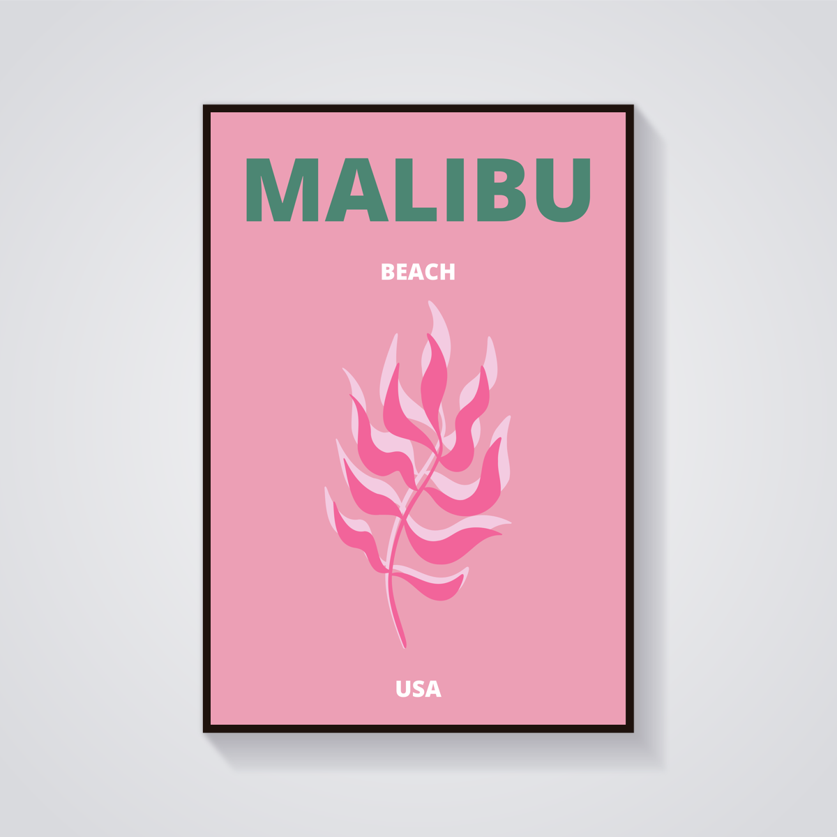 Preppy Malibu Beach USA Poster