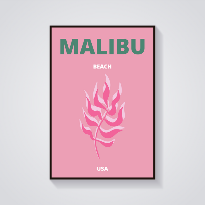 Preppy Malibu Beach USA Poster
