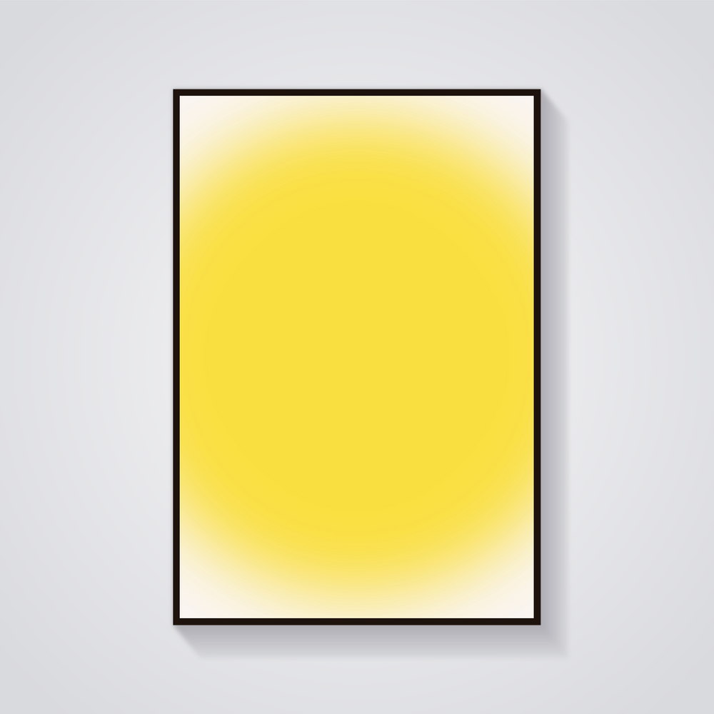 Sunshine Yellow Gradient Art Print - Aesthetic Summer Room Decor