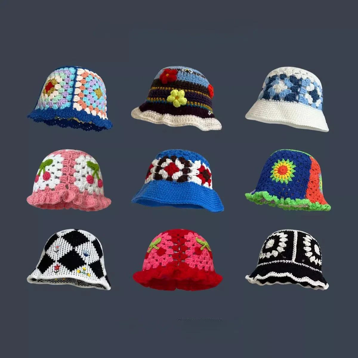 Y2K Knit Bucket Hat