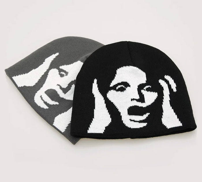 Y2K Scream Beanie Hat
