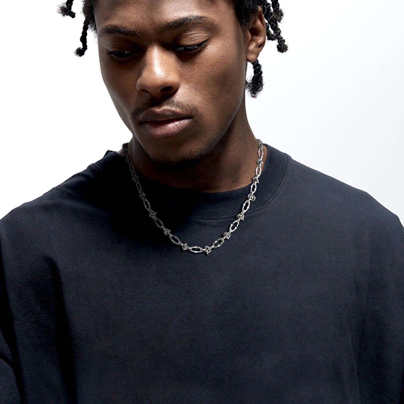 Y2K Thorn Knot Links Necklace